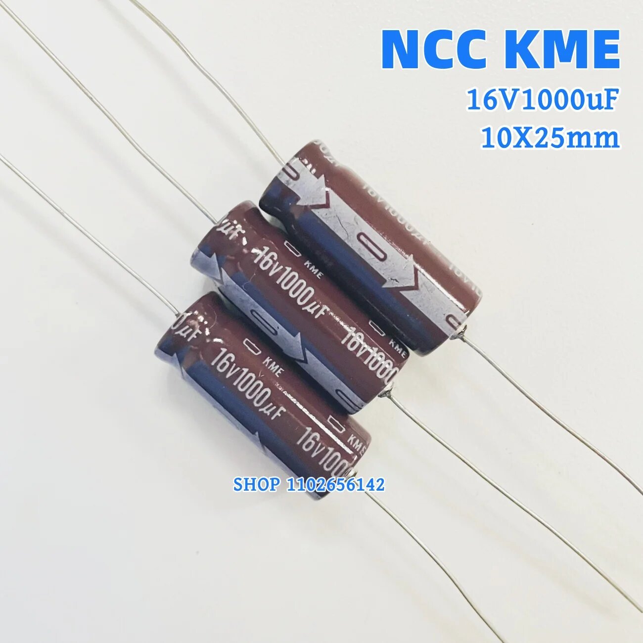 5 штук алюминиевых осевых конденсаторов NCC серия KEM 2200UF 13X32mm