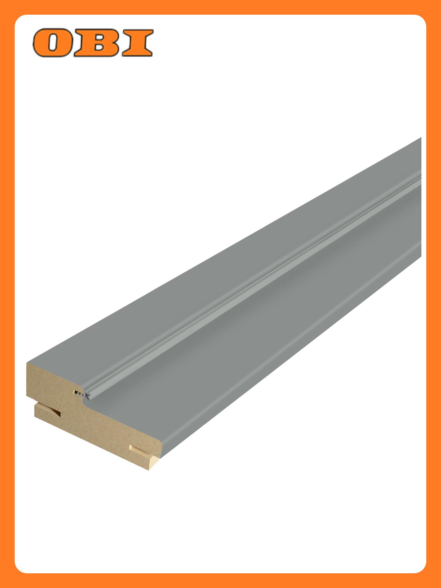 Дверная коробка VELLDORIS Galant, МДФ, 74 см x 30 см, серый агат