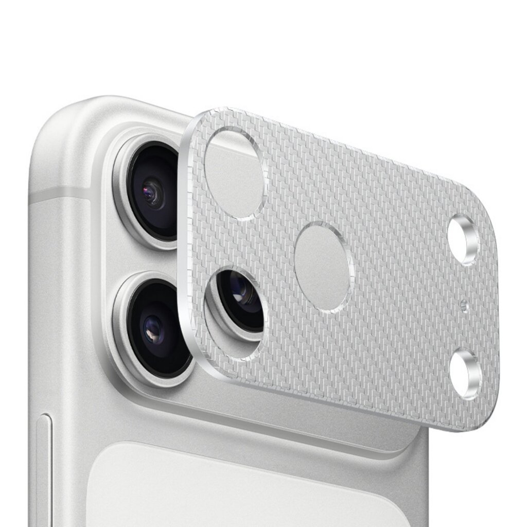 Подходит для объектива IPhone17pro с пленкой из углеродного волокна-серебристый-17 Pro Max