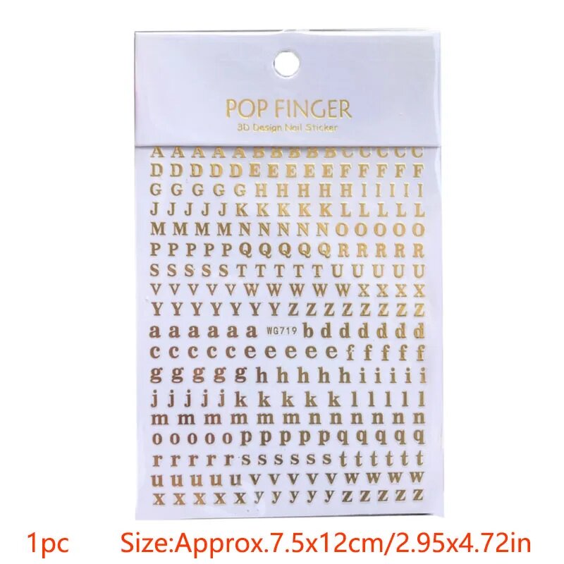 Набор металлических наклеек с буквами и цифрами