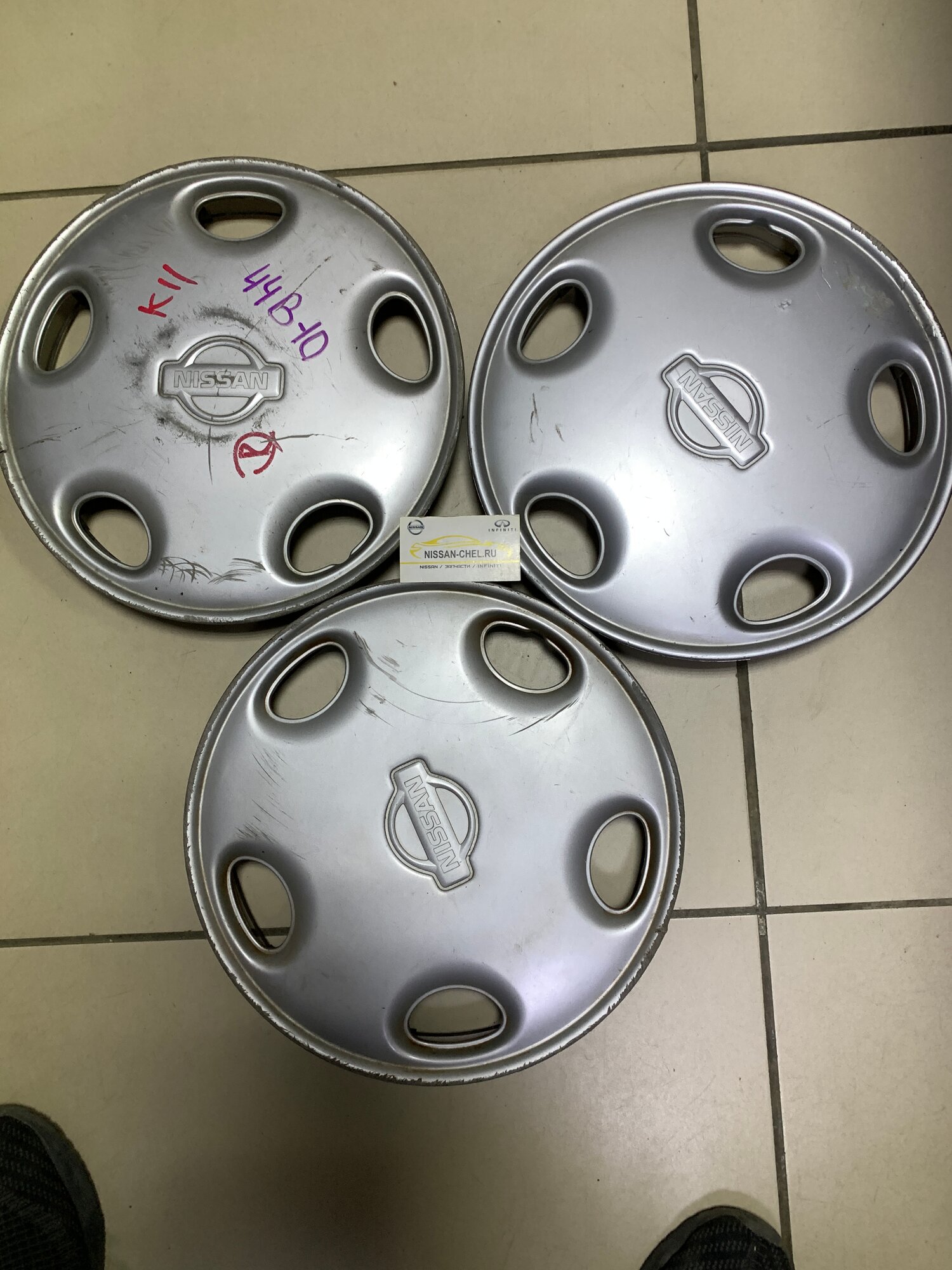Колпаки колеса NISSAN MARCH, MICRA, К11, R13" , Б.У , к-т 3 шт.