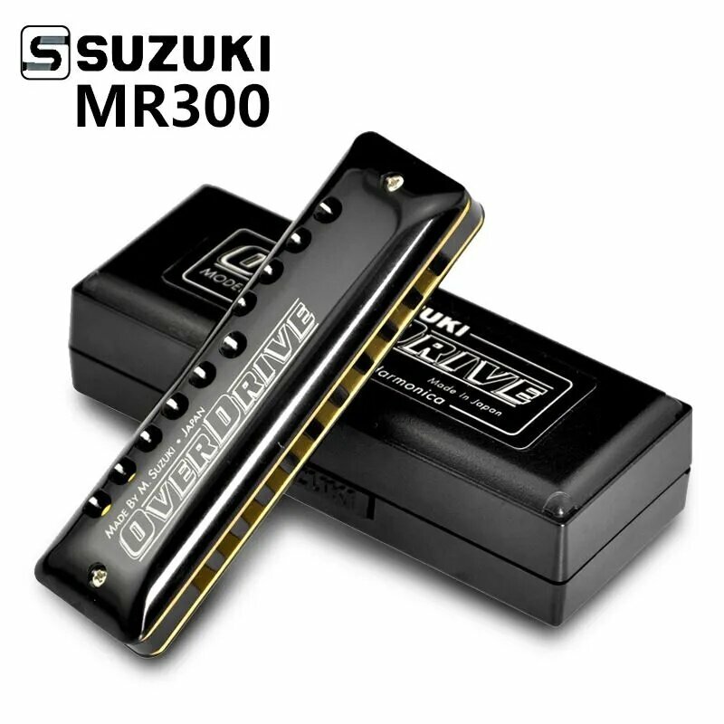 Губная гармоника SUZUKI с 10 отверстиями OVER DRIVE MR-300 C style Доставка из Японии новинка