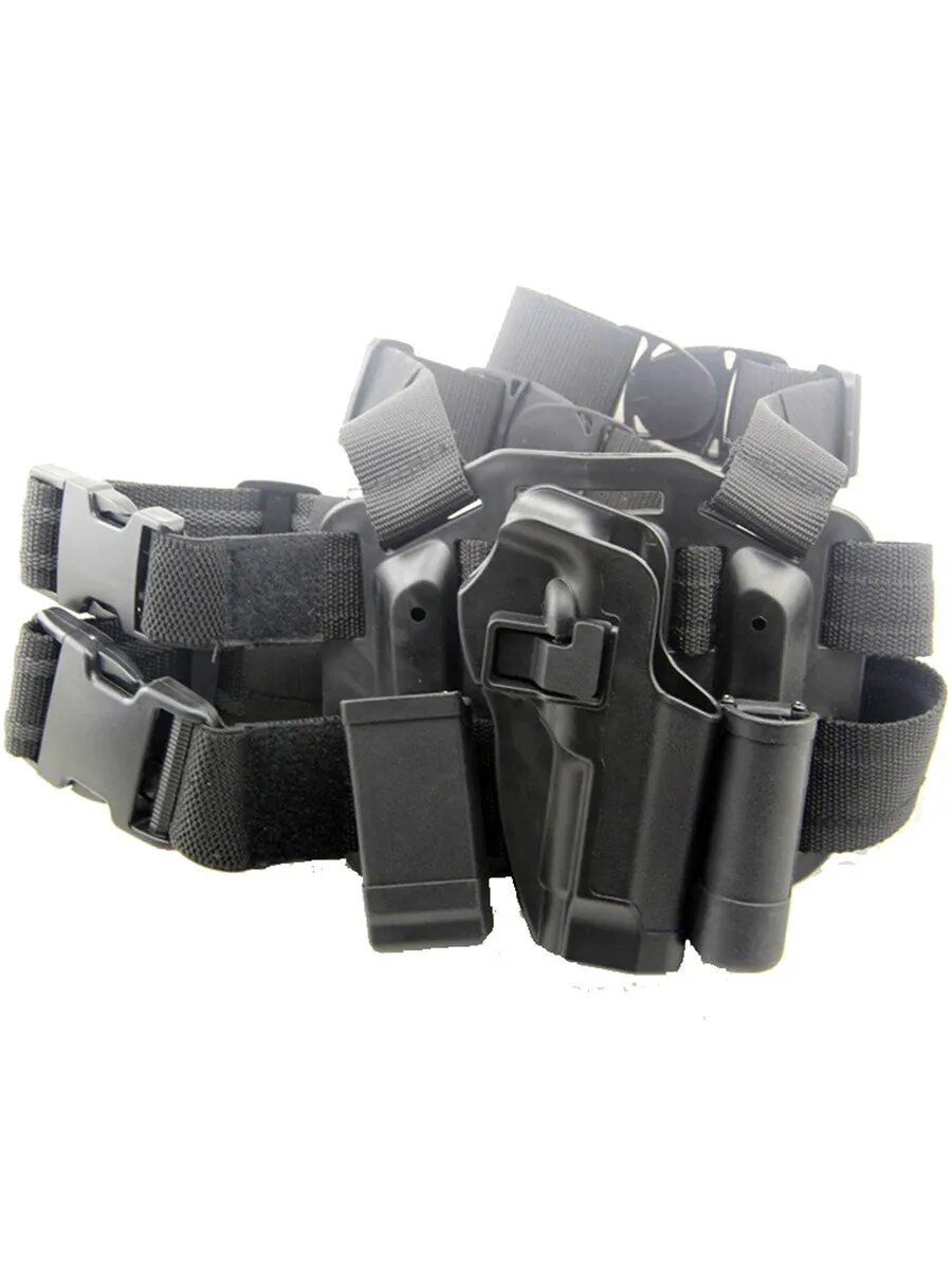 Черная Тактическая Кобура Для Пистолета, Опускающаяся На Правую Руку и Бедро.