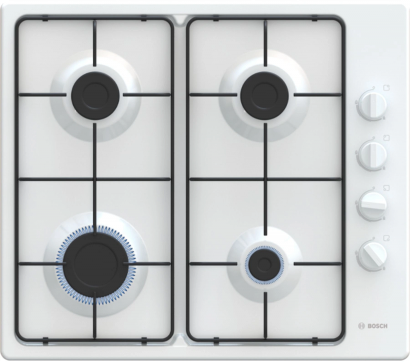 Варочная поверхность газовая Bosch PBP6C2K80O, белый/эмаль