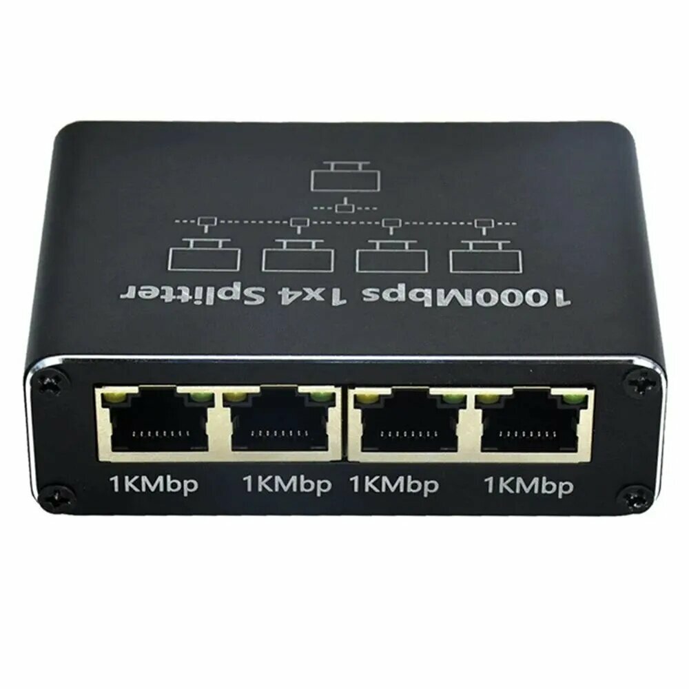 Разветвитель Ethernet-портов RJ45 1-на-4, подходящий для ноутбуков