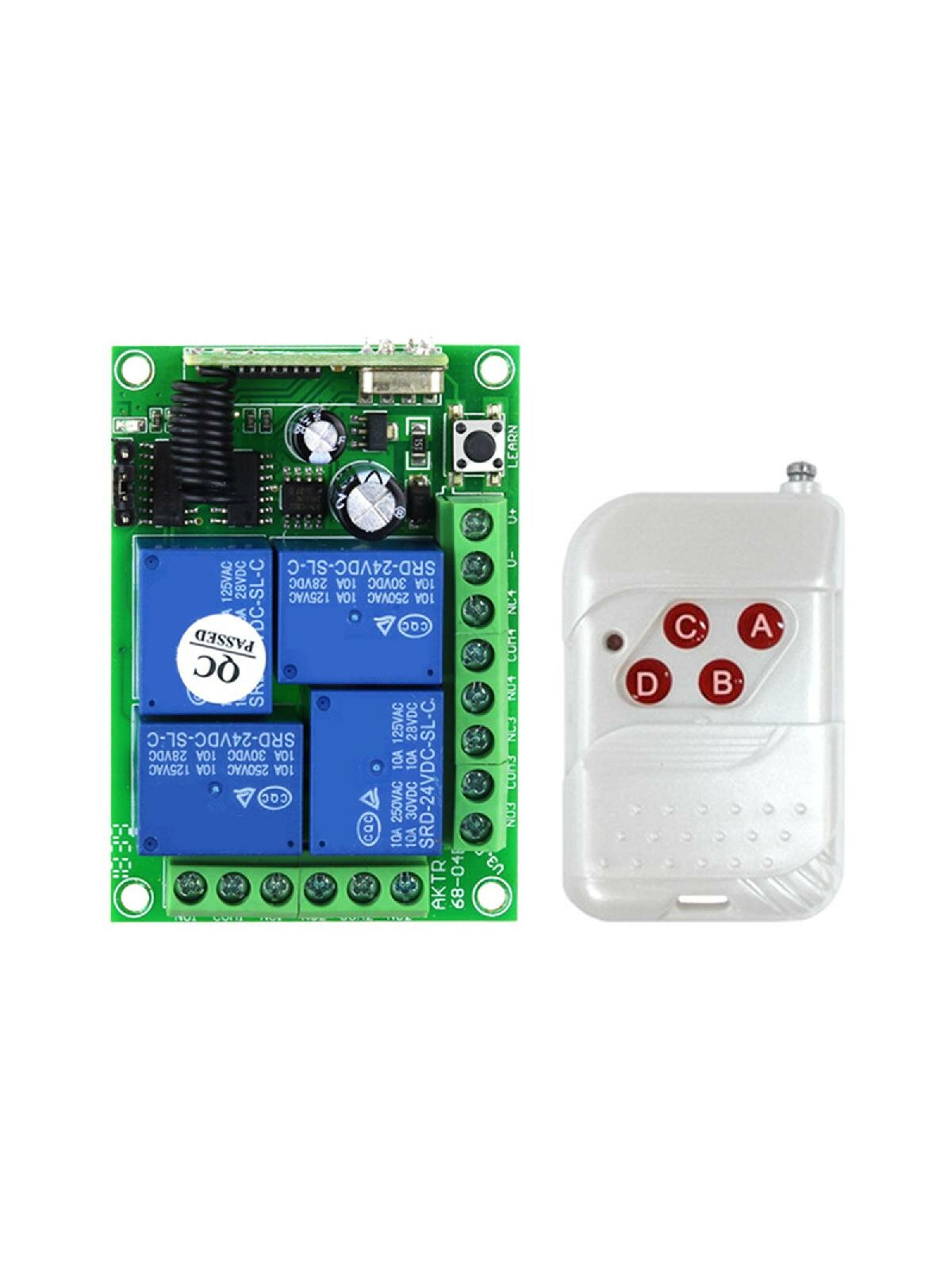433 МГц Беспроводной пульт дистанционного управления 4-канальный модуль ретрансляции приемника-передатчика