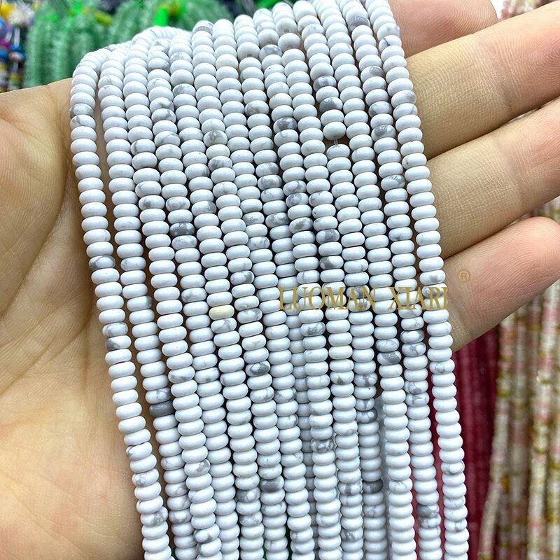 LUOMAN XIARI Зеленый халцедон бусины 2x4 мм