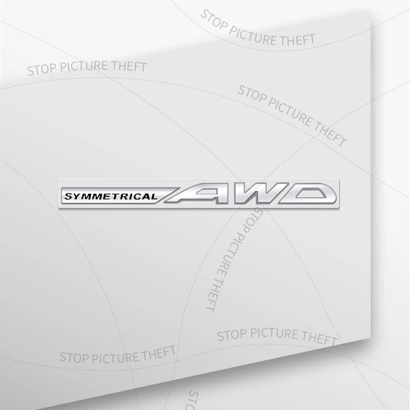 1 шт. 3D металлический SYMMETRICAL AWD логотип значок автомобиля задний хвостовой бампер багажник наклейка для Subaru Outback WRX BRZ Forester Impreza Legacy AWD Logo