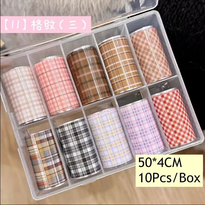 Набор для маникюра Misscheering 10 рулонов фольги для ногтей 11-50CM-3.5