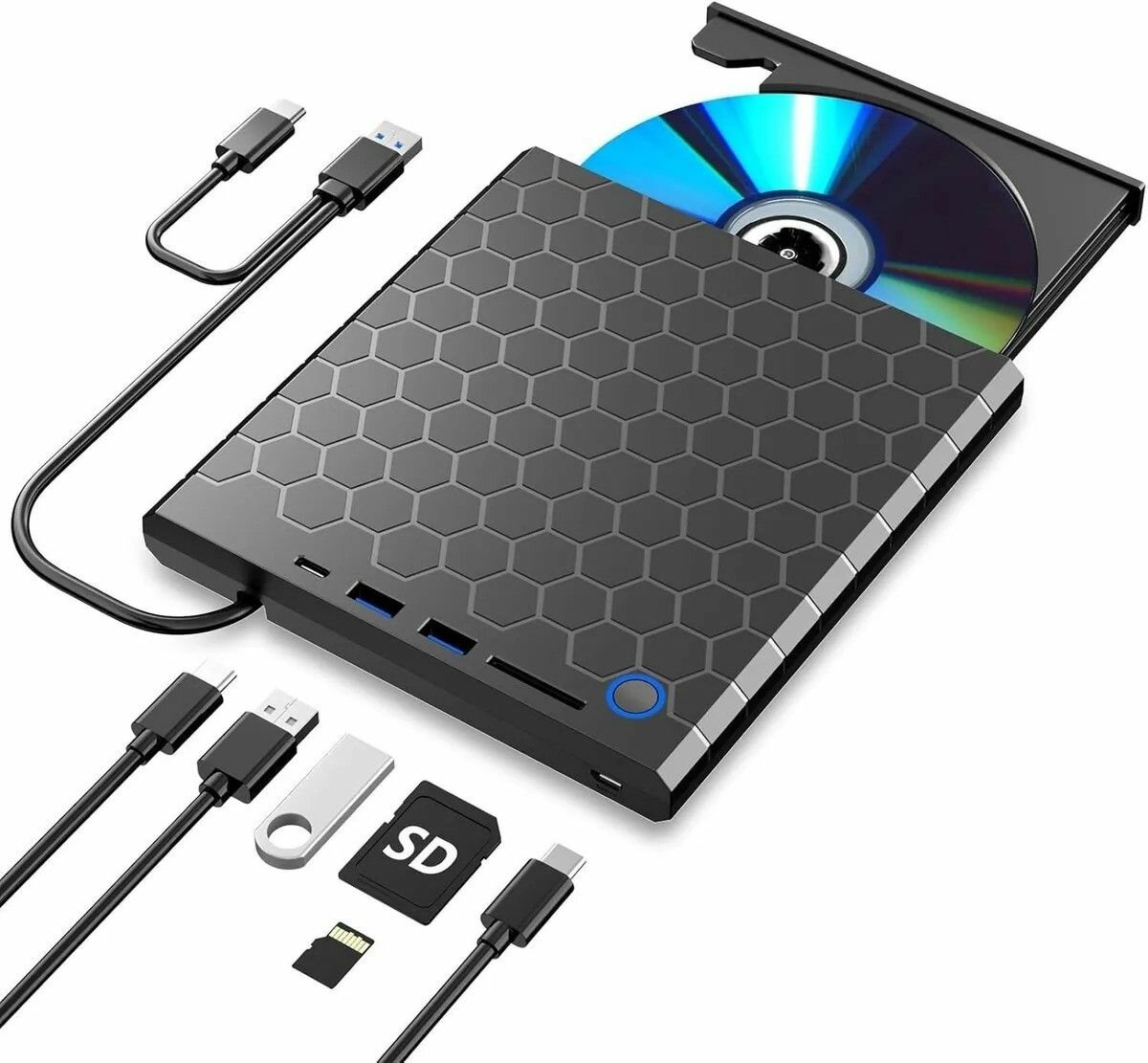 USB 3.0 и Type-C Устройство для записи компакт-дисков, внешний DVD-рекордер и пишущий DVD-привод