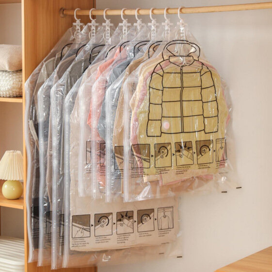 Бытовой вакуумный компрессионный мешок Одежда Одеяло Подходящий мешок Большой вакуумный мешок Подвесной пуховик Сумка