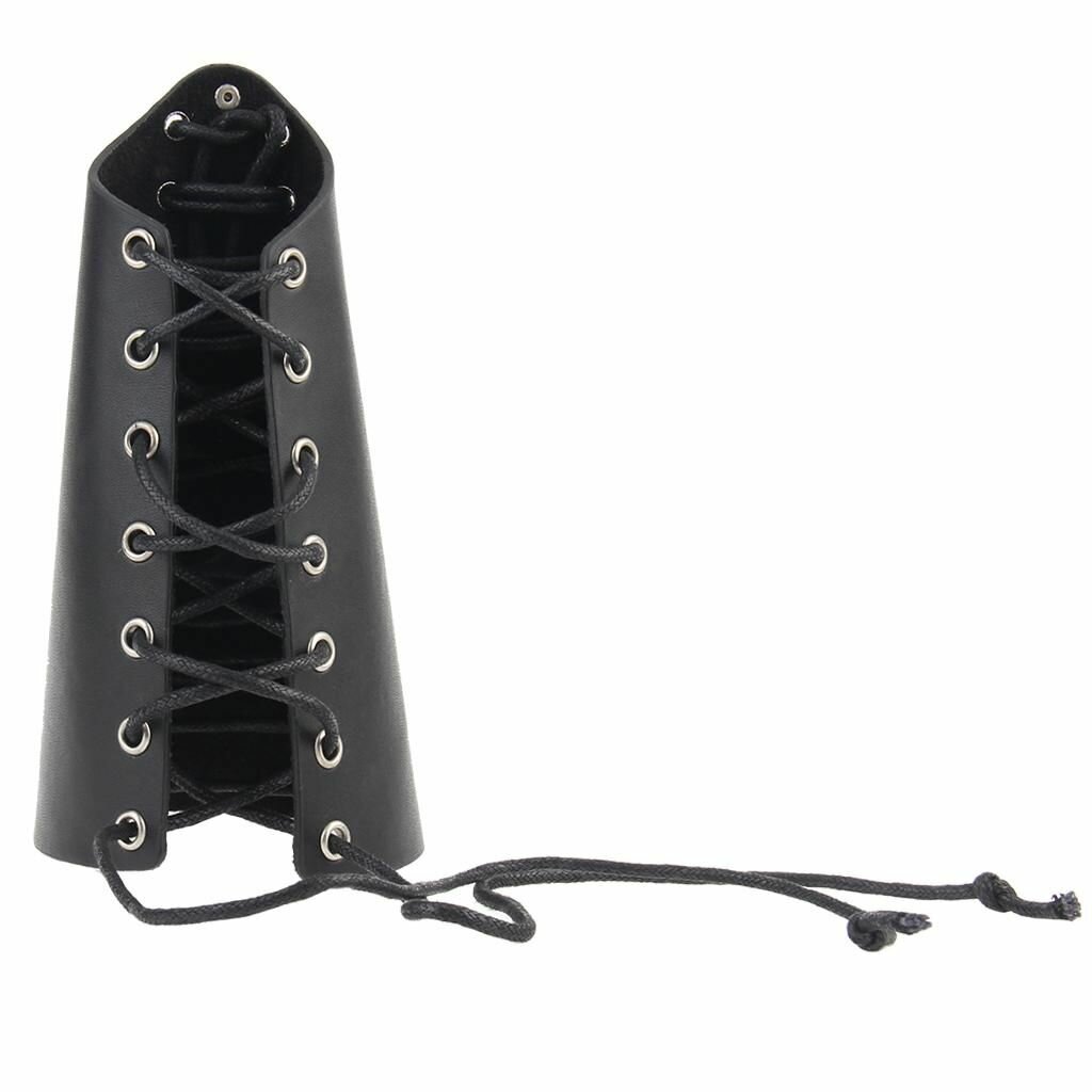 Наруч из искусственной кожи для байкера, черный