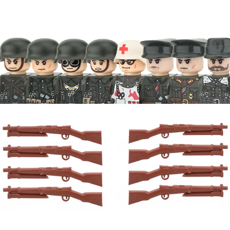 Военные солдаты WW2 Brangdy, 8 шт, цвет D113-8PCS