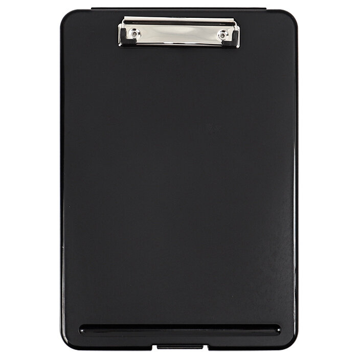Планшет с зажимом А4 с отсеком для документов, черный