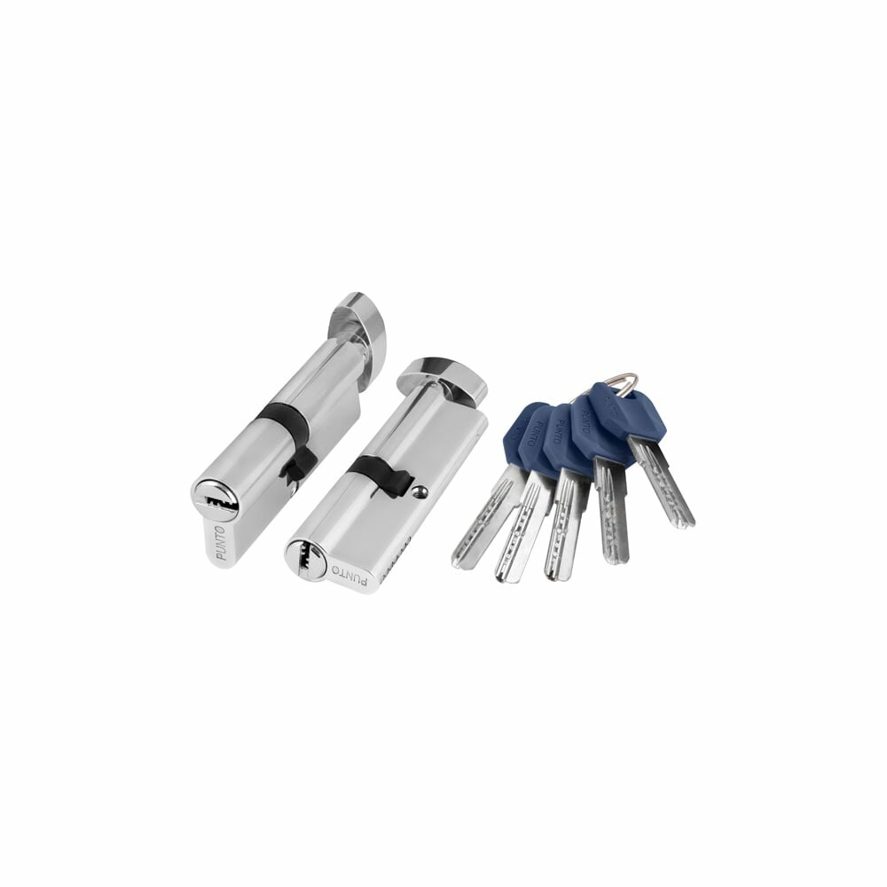 Цилиндровый механизм с вертушкой PUNTO Z402/80 mm 35+10+35 CP хром 5 кл. 35271