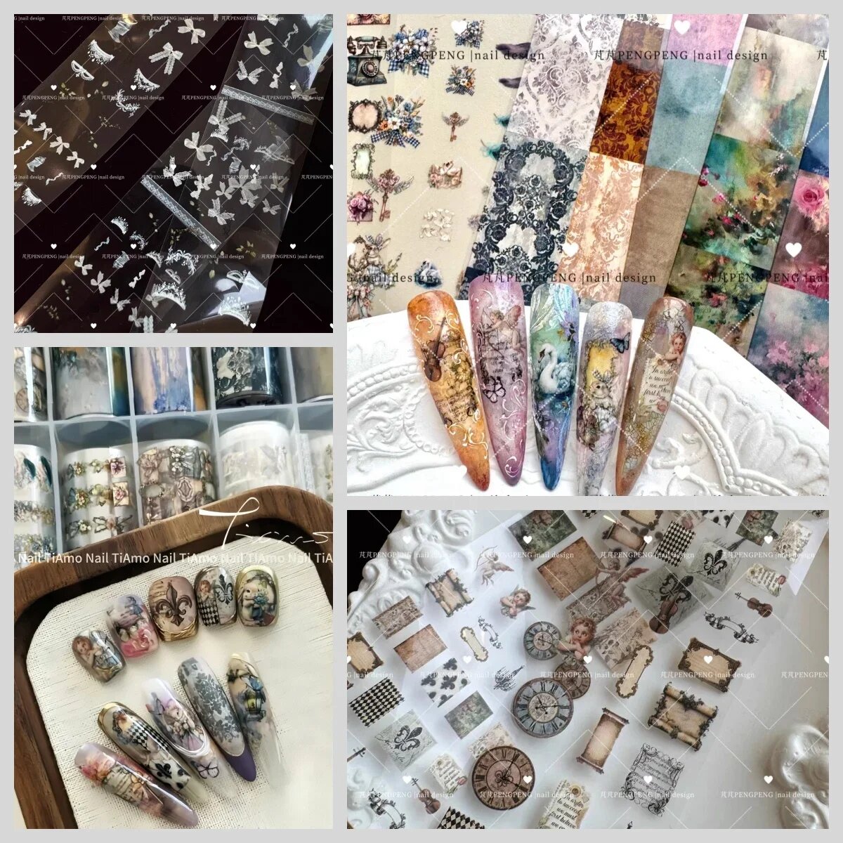 Набор для маникюра Misscheering 10 рулонов фольги для ногтей KUSA-02-50CM-2Y