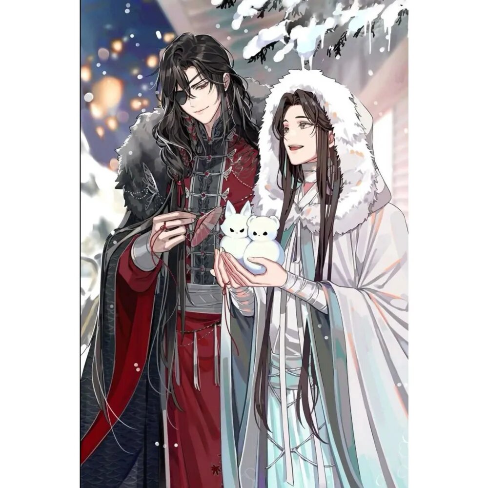 Алмазная Мозаика "Благословение Небожителей Аниме" 40х50 См Алмазная Вышивка / Картина Стразами Подарков / Украшения