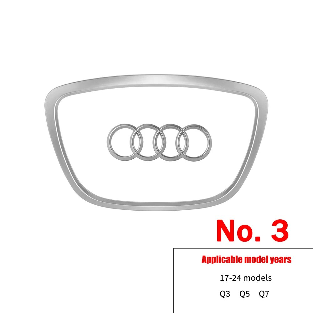 Эмблема Audi No. 3 Matte Silver Q3 Q5 Q7