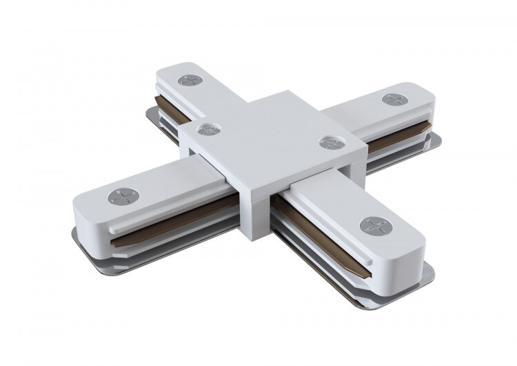 Коннектор Х-образный Maytoni Technical Accessories for tracks TRA001CX-11W Белый, Пластик.