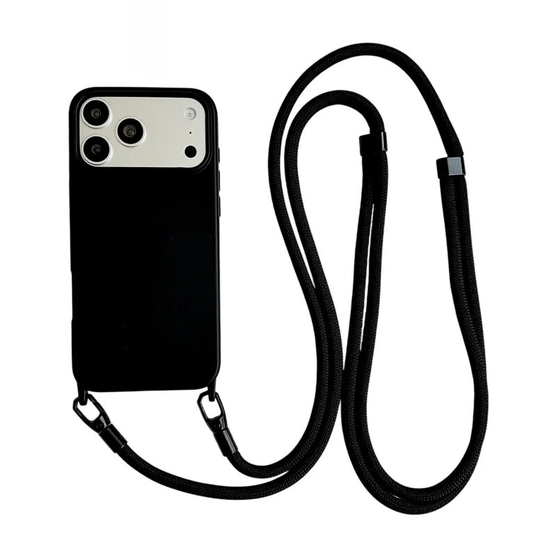 Чехол со шнурком для iPhone 17 Pro Max 14, 12, 11, 13, 15, 16 Plus 17 Air Candy, противоударный ремешок через плечо, шейный ремешок, мягкий официальный чехол