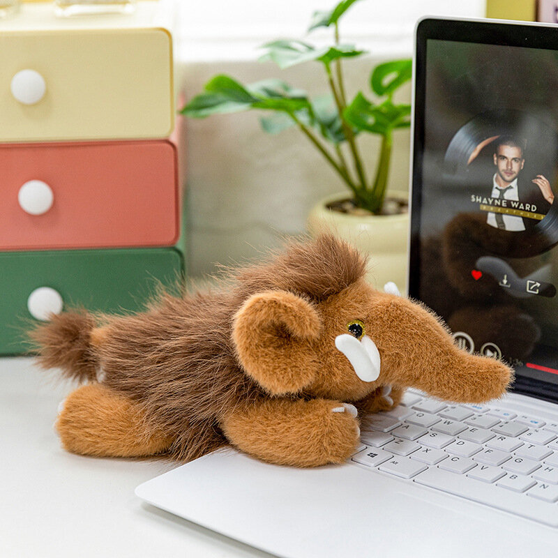 Иностранный Торговля Настоящая фигурка мамонта размером с ладонь, реалистичная древняя маленькая игрушка, милый подвесной слон