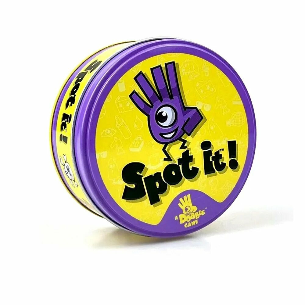 Настольная игра Доббль/ Дубль Spot it! Purple- отличное развлечение для всей семьи и забавный подарок на Рождество!