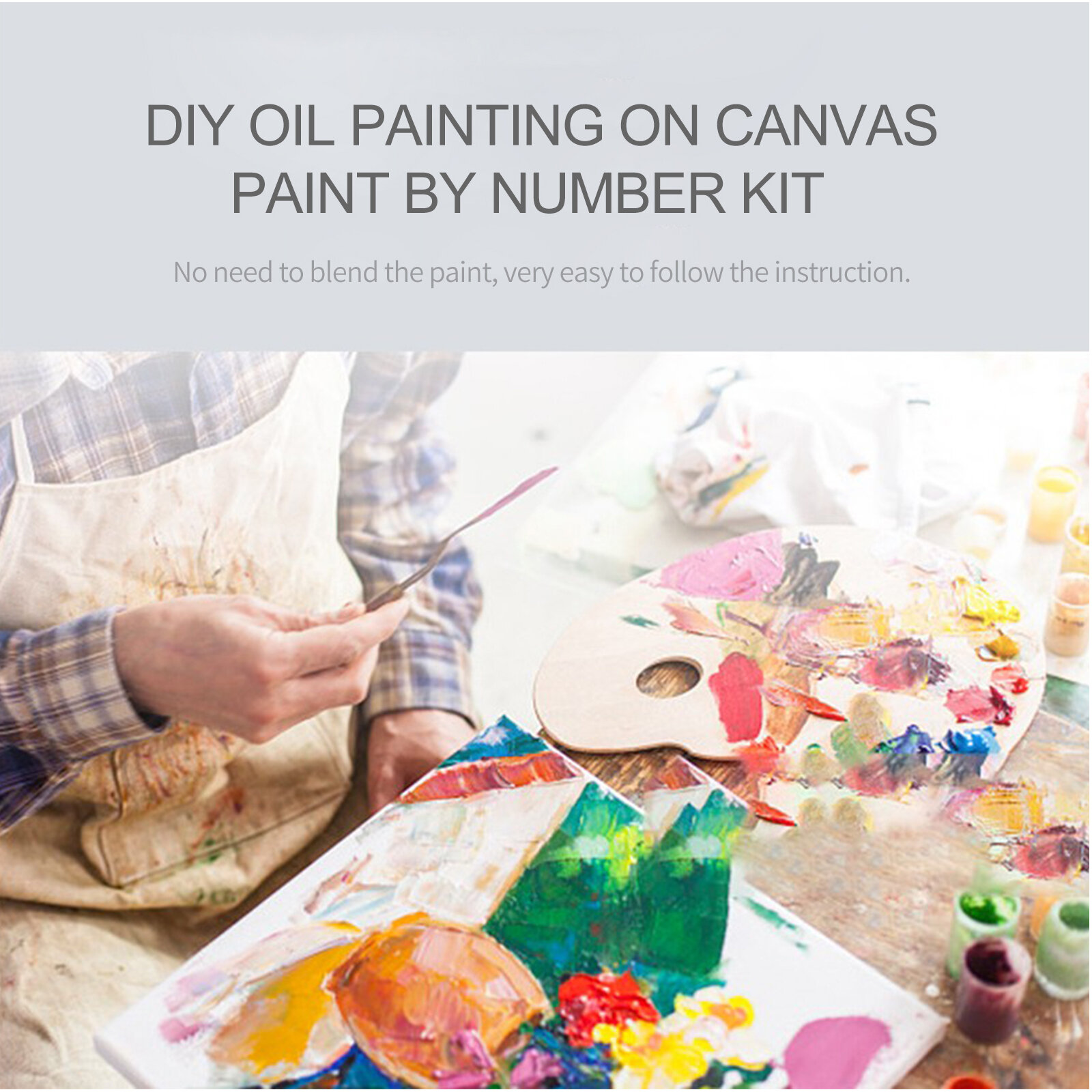 16 x 20 Inch DIY Oil Painting on Canvas Paint by Number Kit for Adults Kids Beginner Scenery Pattern Craft Hand-Painted Home Wall Decor Gift Frameless Multicolor 40*50cm Linen Canvas Paint Rectangle Type 1 Type 2 Type 3 Type 4 Type 5 Type 6 Type 7