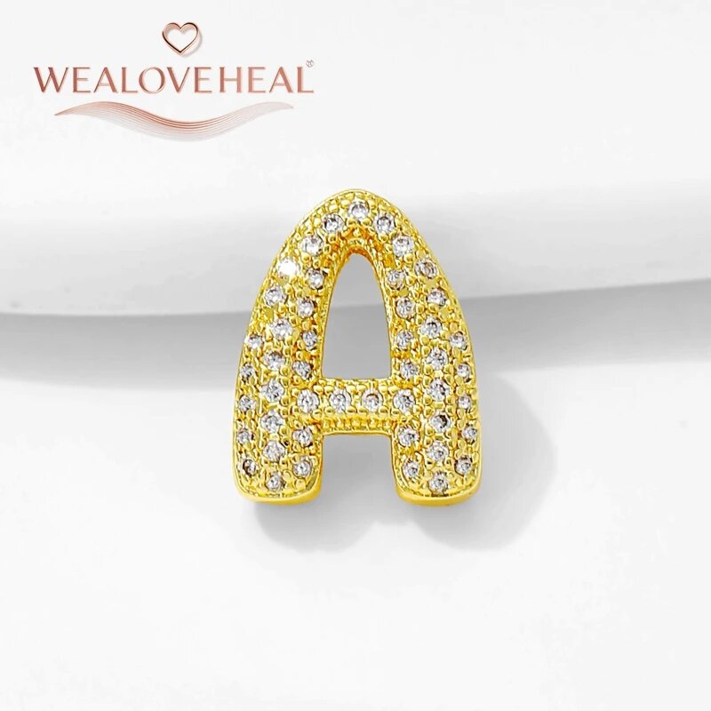 Браслет подвеска буква A, золотистый, WEALOVEHEAL