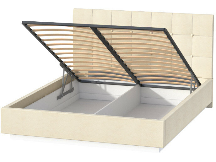 Кровать 1,6 обитая тканью Alysia 003, с подъемным основанием