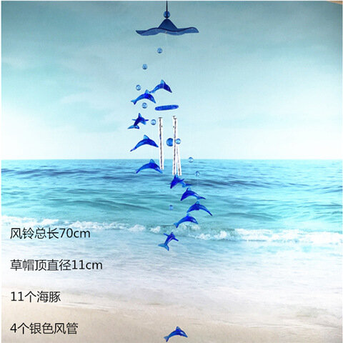 Ветряная колокольчик, подвесное украшение, подарок на день рождения для женщин, поздравительная открытка, подвеска в виде дельфина, сердца, бумажного журавля для лучшего друга или подруги