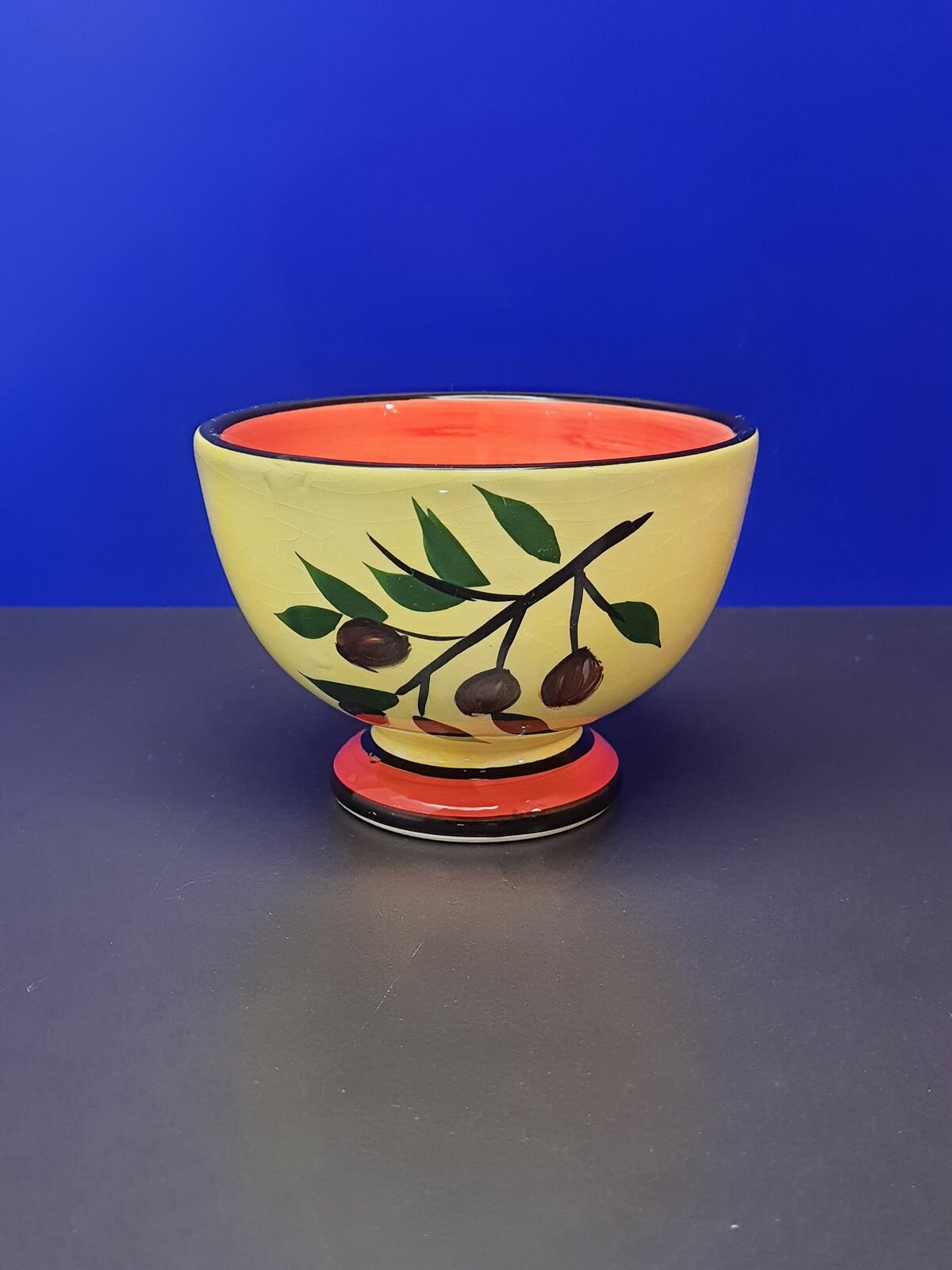 Винтажная вазочка креманка Вишня, ЗиК, СССР 70е