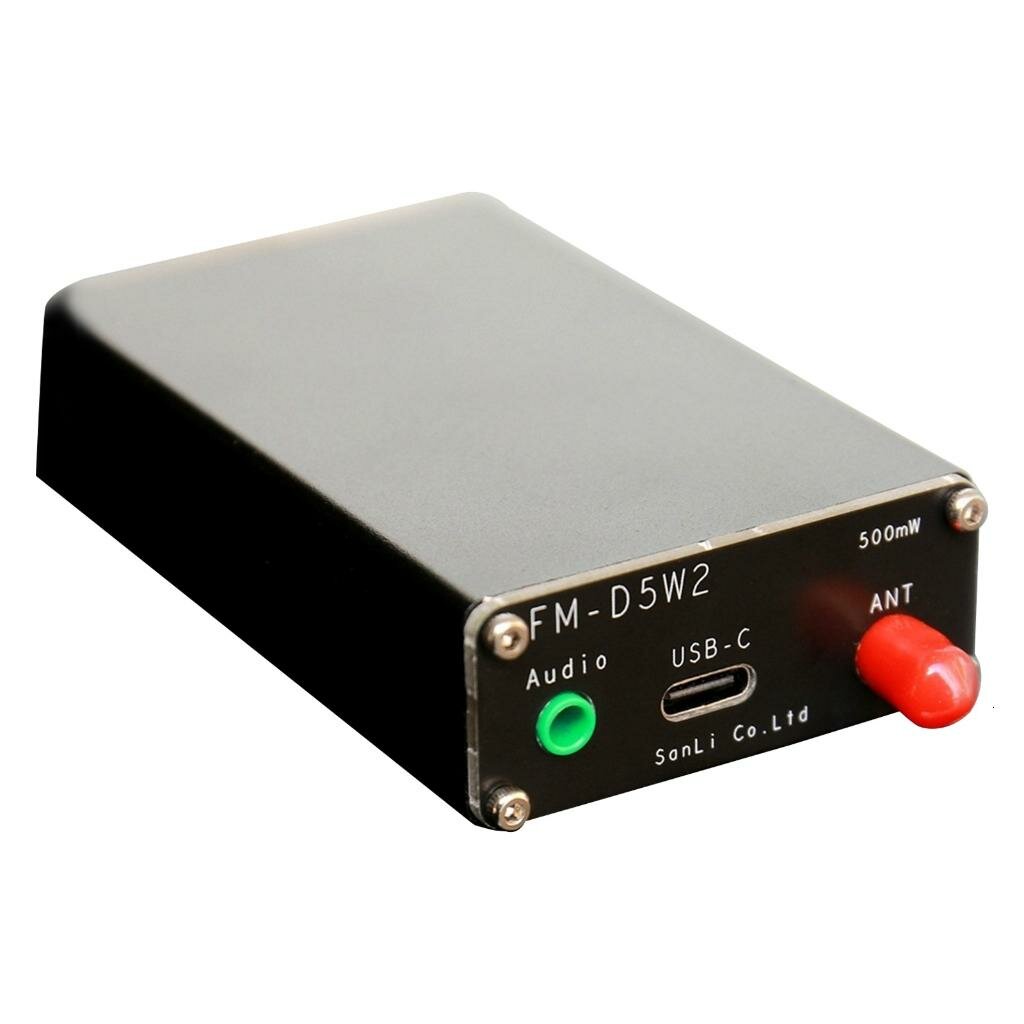 FM-передатчик 0.5 Вт с ЖК-дисплеем, 2 км, внешний источник питания