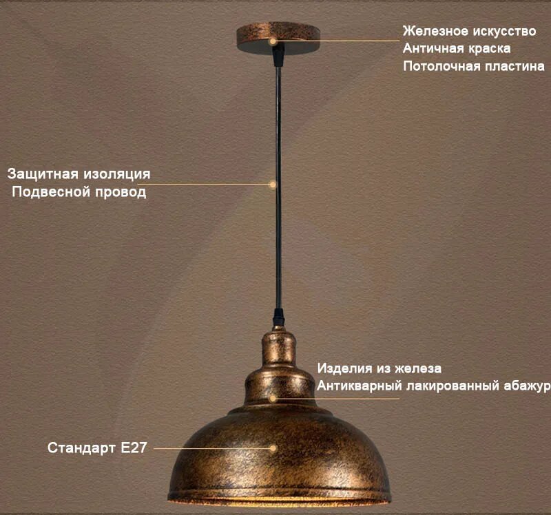 LSZM Люстра, E27, 30 Вт — фото 1