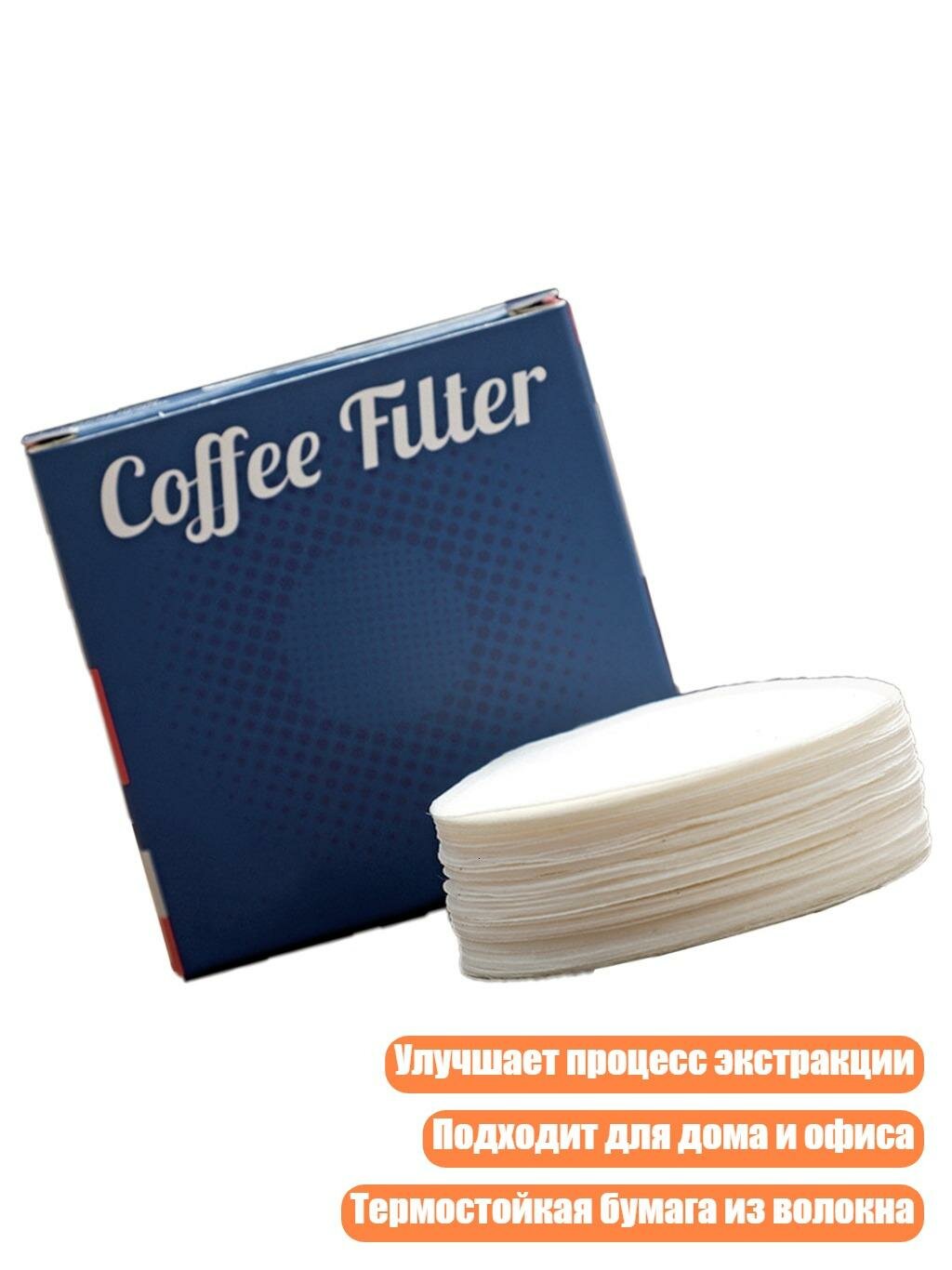 Фильтр-бумага для кофемашины, 100 шт, 58MM