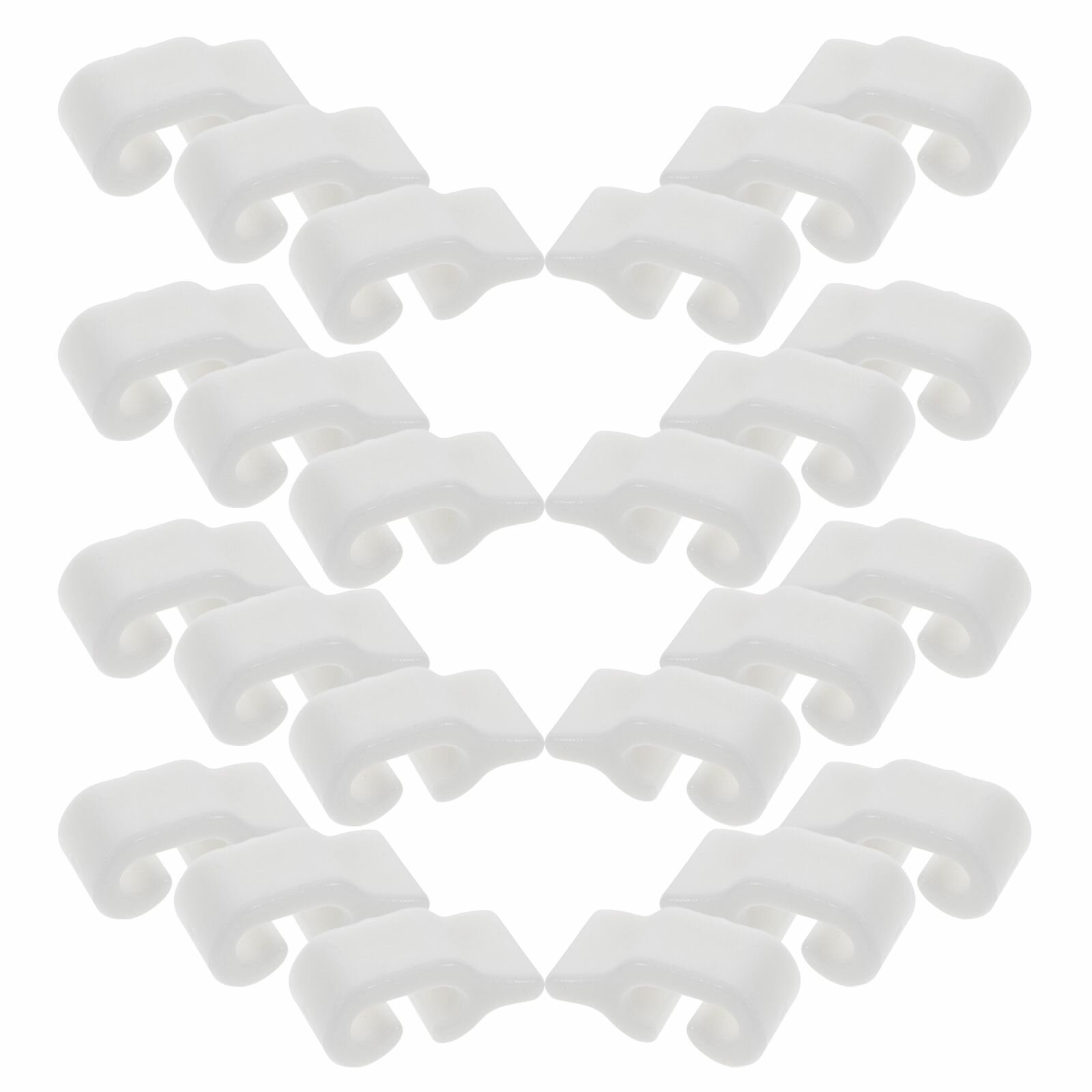 Пластиковые зажимы для скрепления клеток животных, 40 шт, белые, с фиксирующим замком