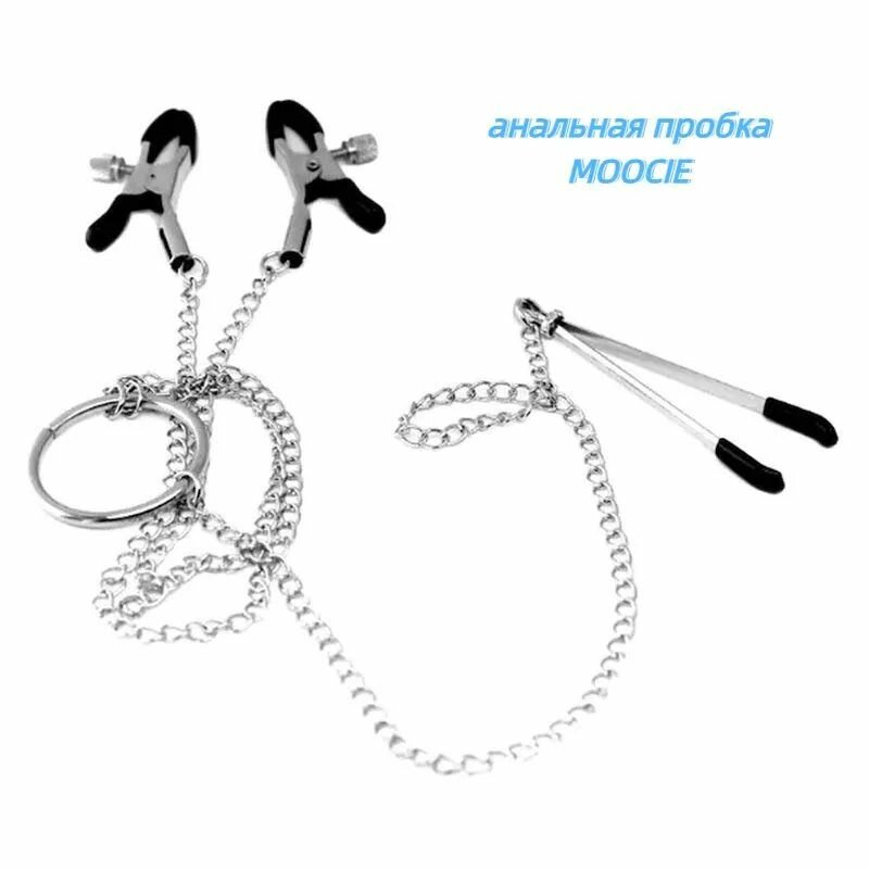 Анальная пробка, серебристый, черный, 80 мм