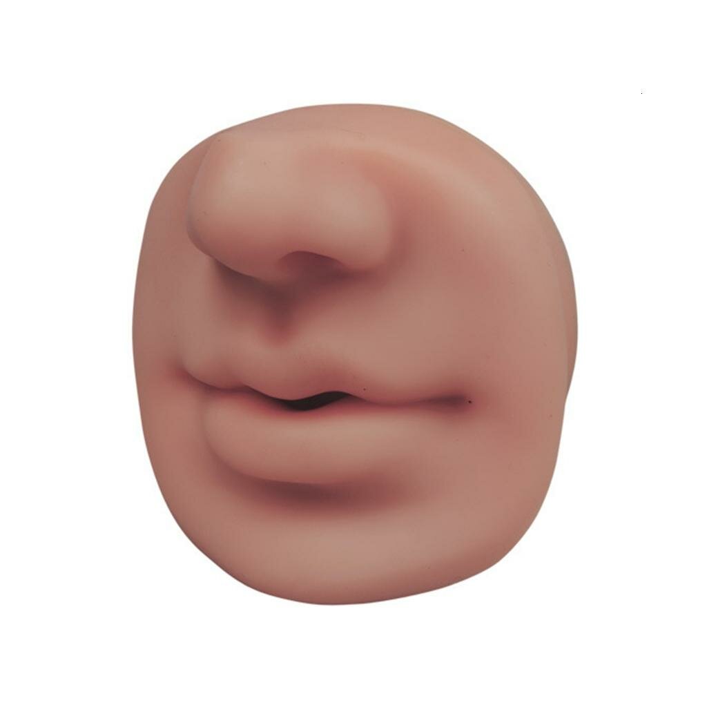 Модель губ силиконовая для тренировки макияжа, темный цвет кожи