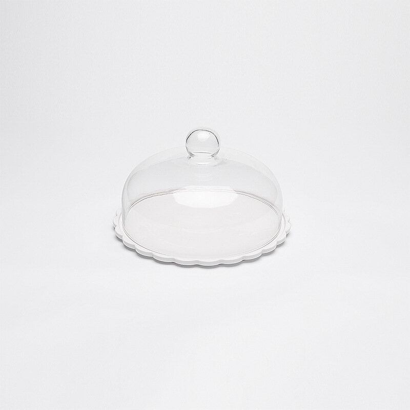 Европейский стиль подноса для десертов, пиццы, фруктов, дегустационной тарелки, стеклянной крышки для тортов, пирожных, пылезащитной стеклянной крышки