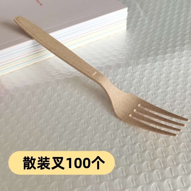 Одноразовые вилки из крафт-бумаги, индивидуальная упаковка, вилки для стейка, пасты, легкой еды, фруктового салата, десертные ложки