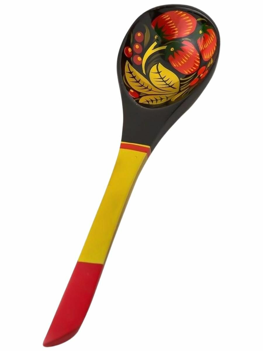 Сувенир, Ложка салатная(б), Хохломская роспись(Хохлома), ручная авторская работа