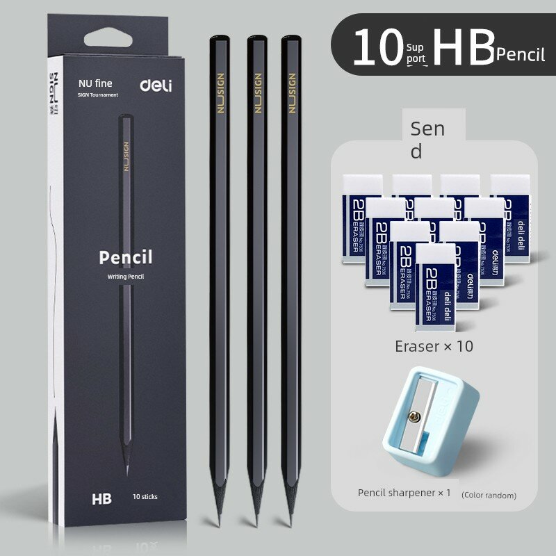 Черные карандаши Deli HB для учащихся начальной школы, детей первого и второго классов, набор канцелярских