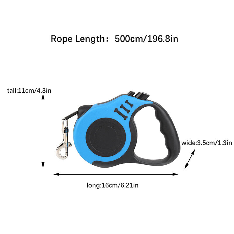 Автоматическая поводок для собак, популярная за границей, для Тедди, Корги, маленьких и средних собак, выдвижная поводок для прогулок на улице