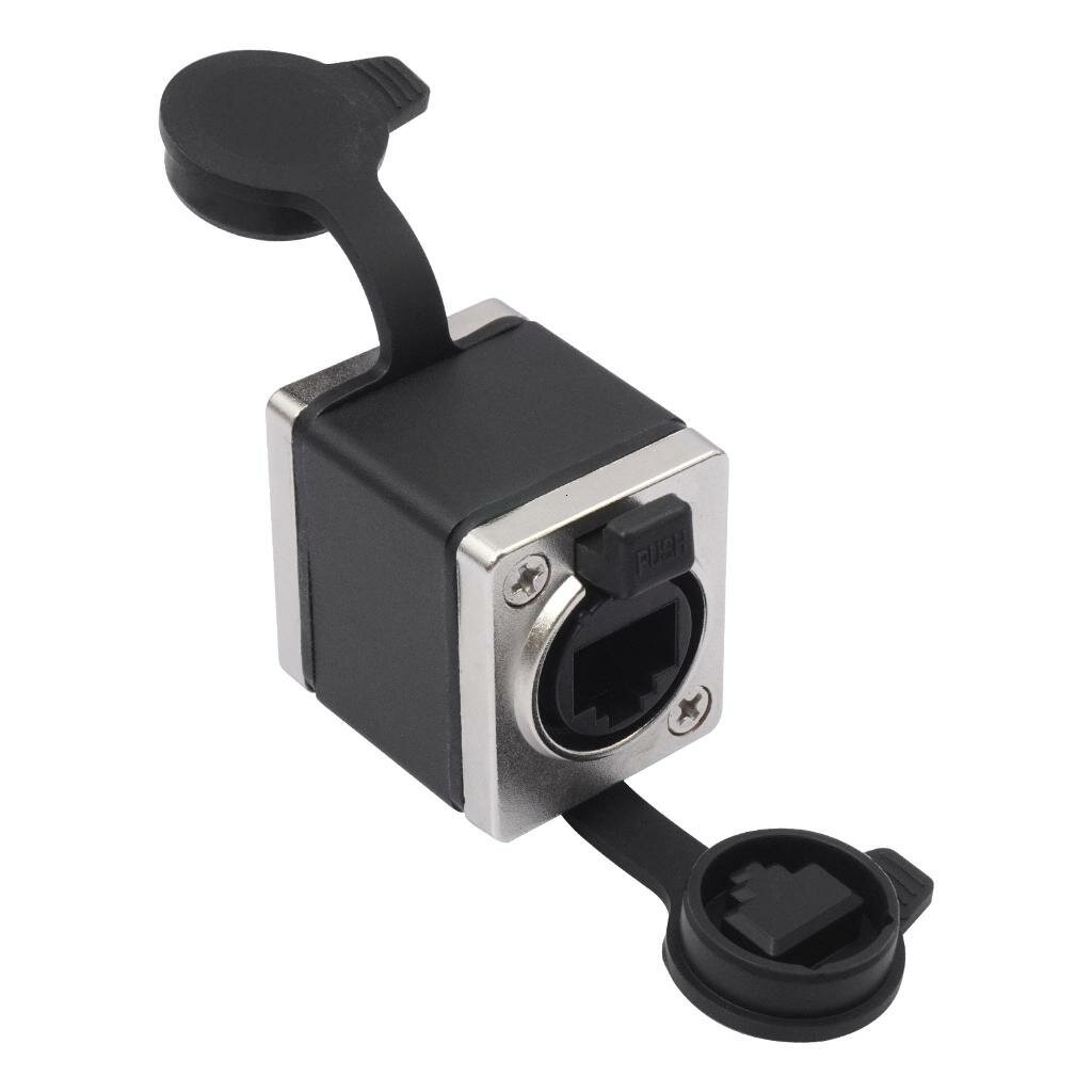 RJ45-переходник женский на женский, CAT6/CAT5e, алюминиевый корпус, Короткий стиль