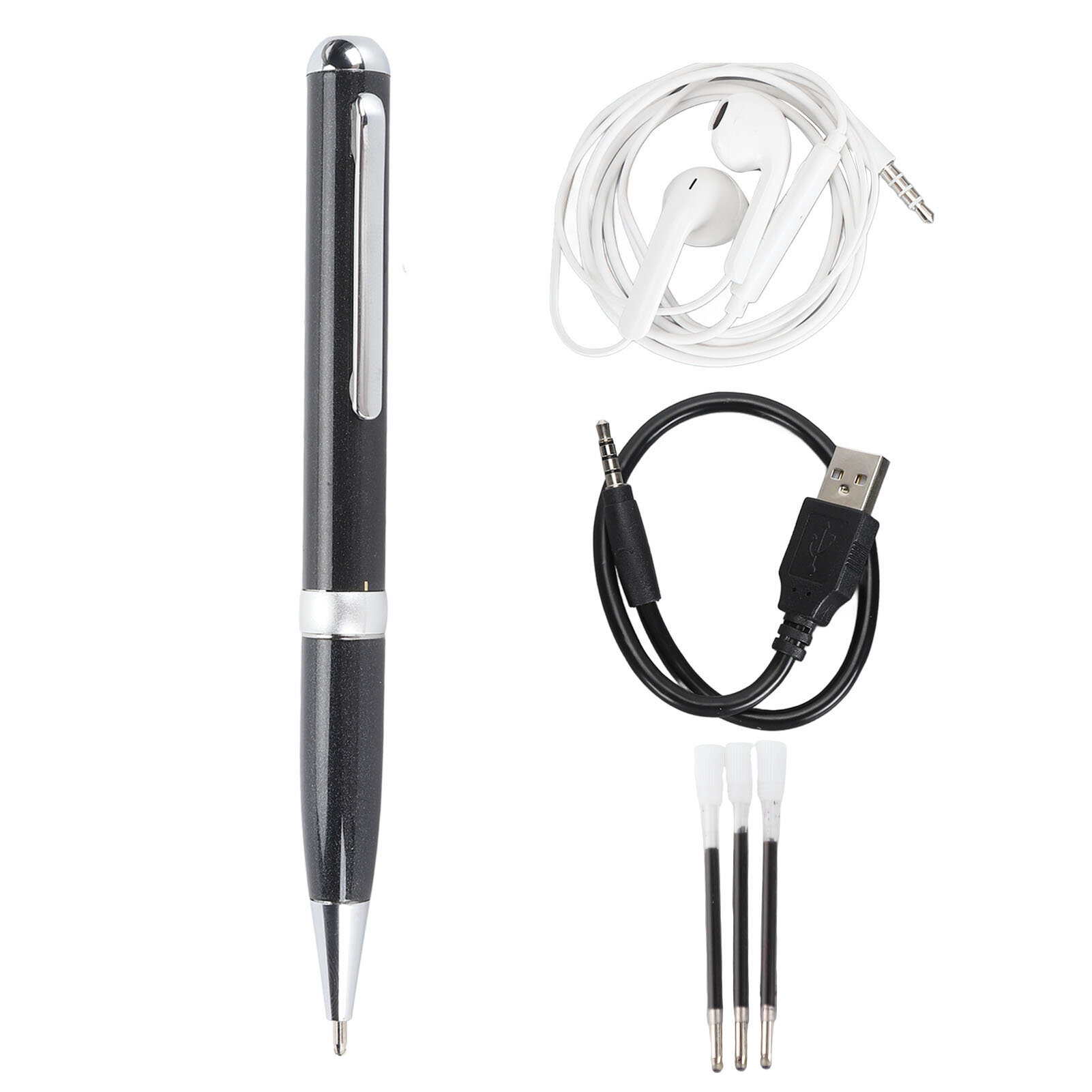 Цифровой голосовой рекордер Портативный шумоподавление Универсальное отображение звукозаписи MP3 -плеер для классной комнаты на открытом воздухе 64 ГБ