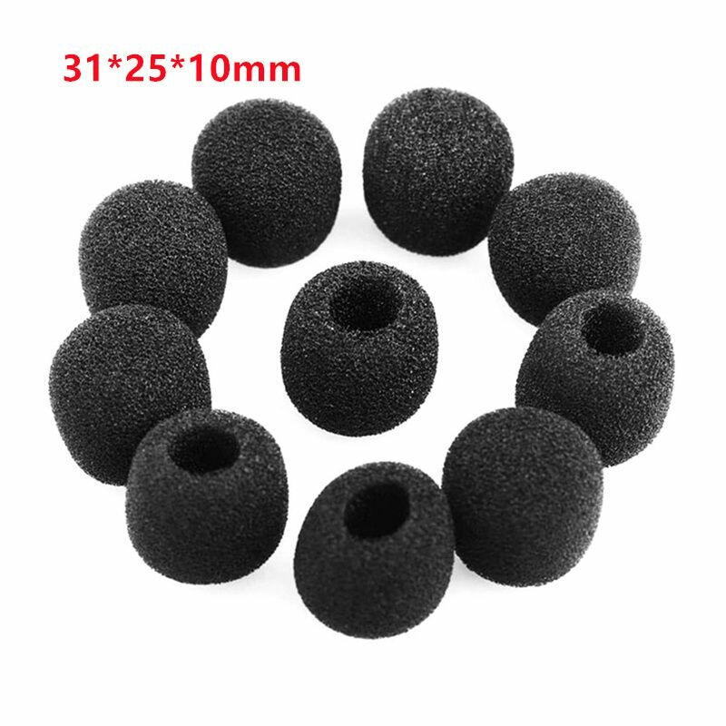 10 шт. сменный чехол для гарнитуры, губка из пенопласта, микрофон, ветровое стекло