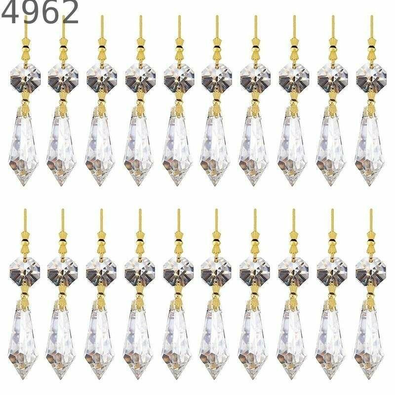 20PCS DIY прозрачные подвесные люстры Teardrop части бусины123