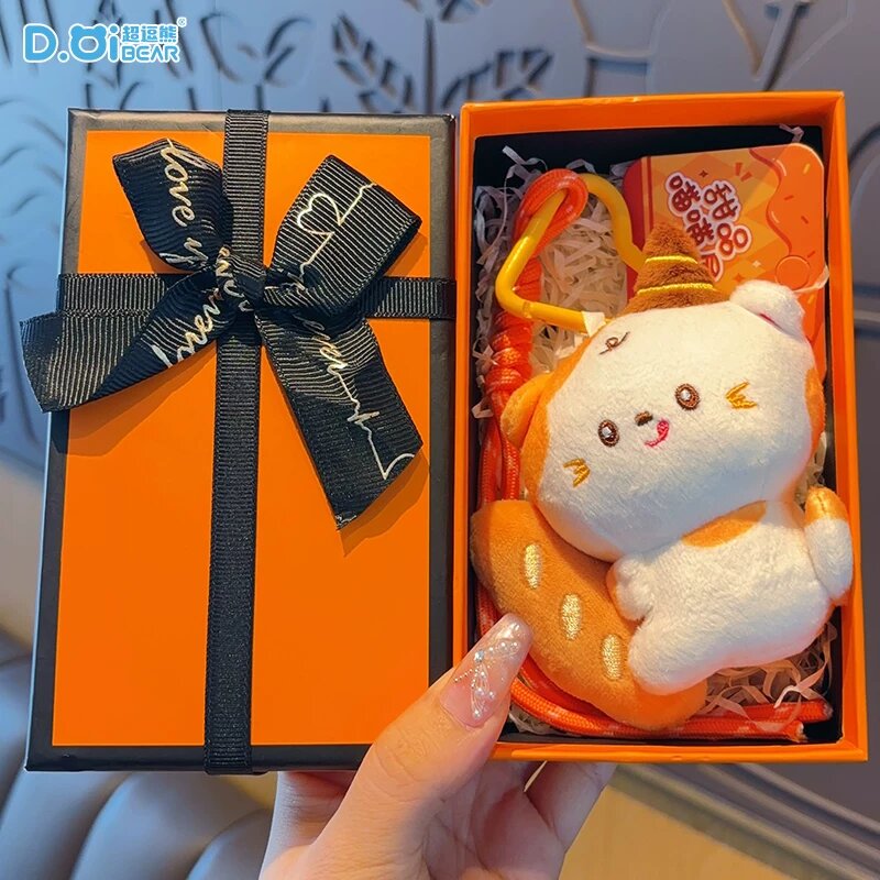 Новинка 2025: плюшевая игрушка-подвеска для ключей, рюкзака, школьной сумки, в виде кота-десерта, котенка,