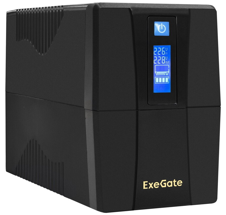 Источник бесперебойного питания ExeGate SpecialPro Smart LLB-650. LCD. AVR.2SH. RJ. USB