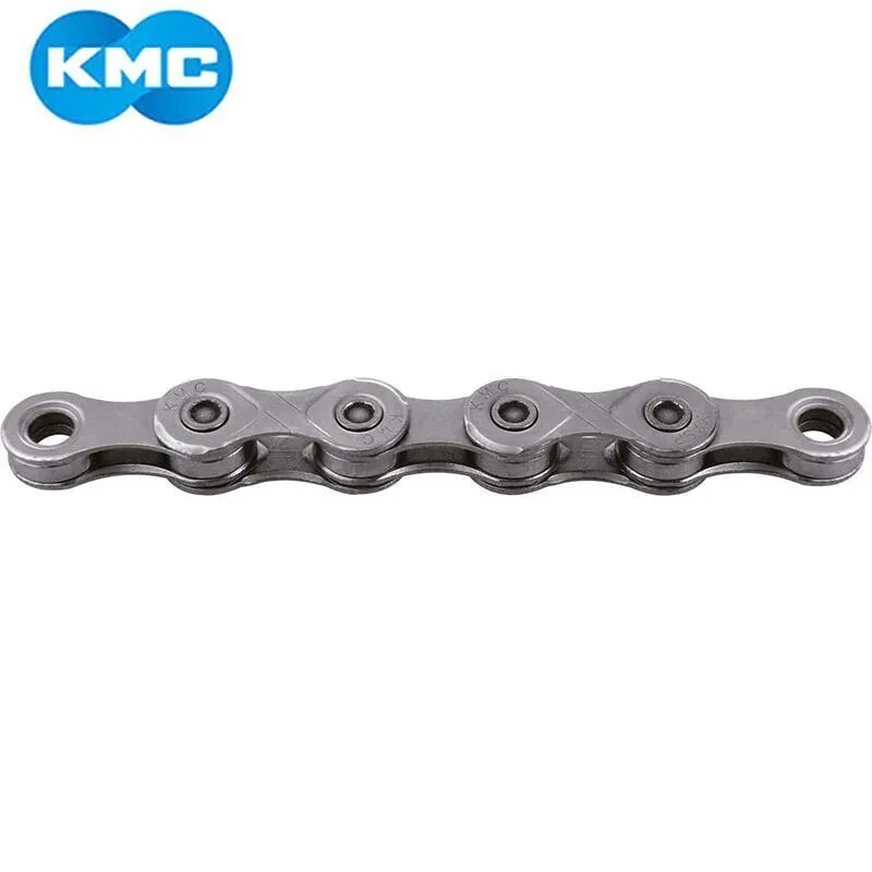Цепь KMC X10 для велосипеда, 10 скоростей, серебристая, для горного, городского, гравийного велосипеда — фото 1