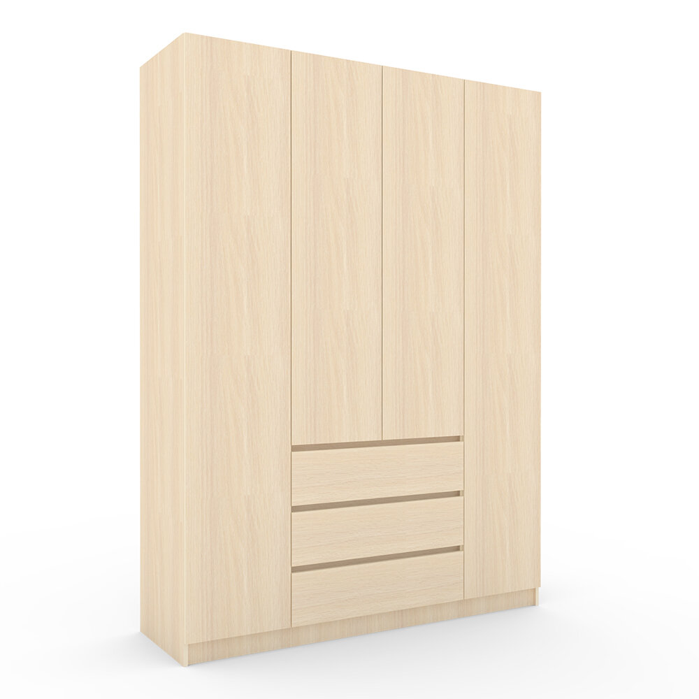 Шкаф распашной КарИВи 160.1 160x220 Дуб Молочный